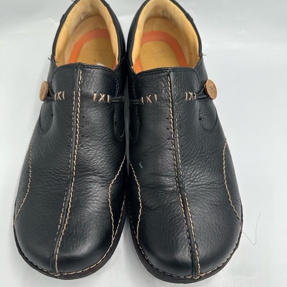 Clarks | Shoes | Clarks Unstructured Unloop Womens 1m Black Leather ...